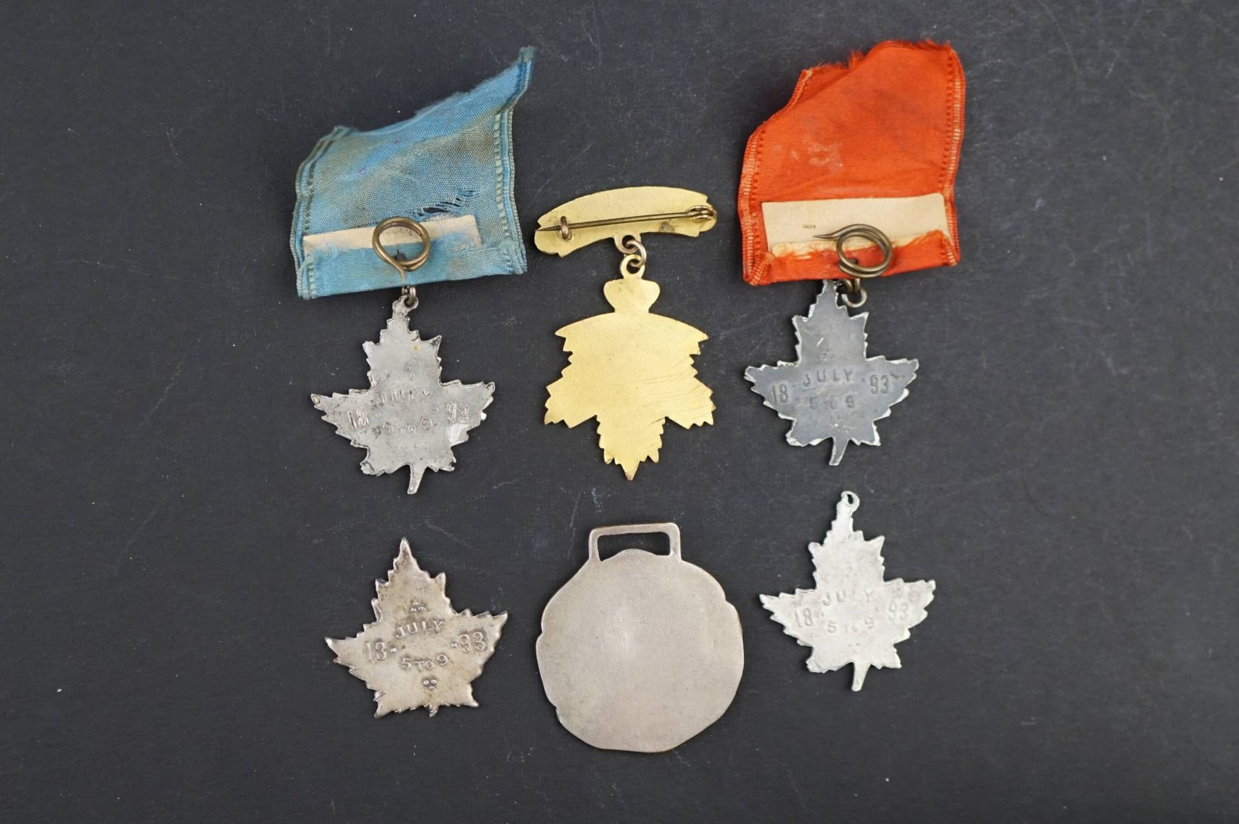 Six Pc - Silver-plate Military Watch Fob + In Honour of our Absent ...