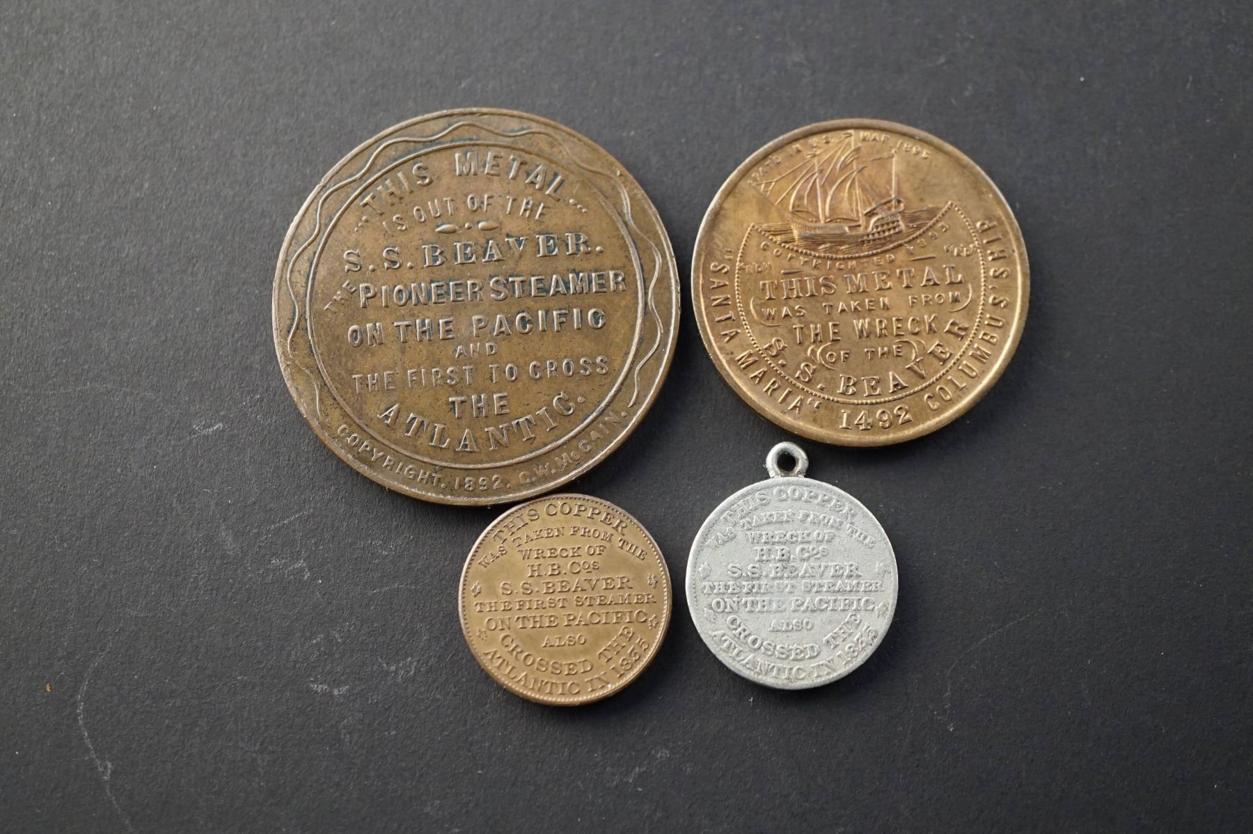 Canada 4 Pcs. HBC S.S Beaver set. AE-43, -35, -22 & WM-21.5 cast of AE-22