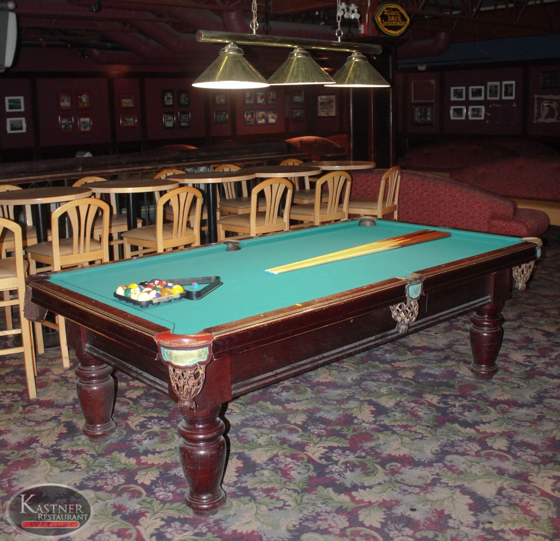 4 X 8 DUFFERIN SLATE POOL TABLE W/ LEATHER POCKETS - Kastner Auctions