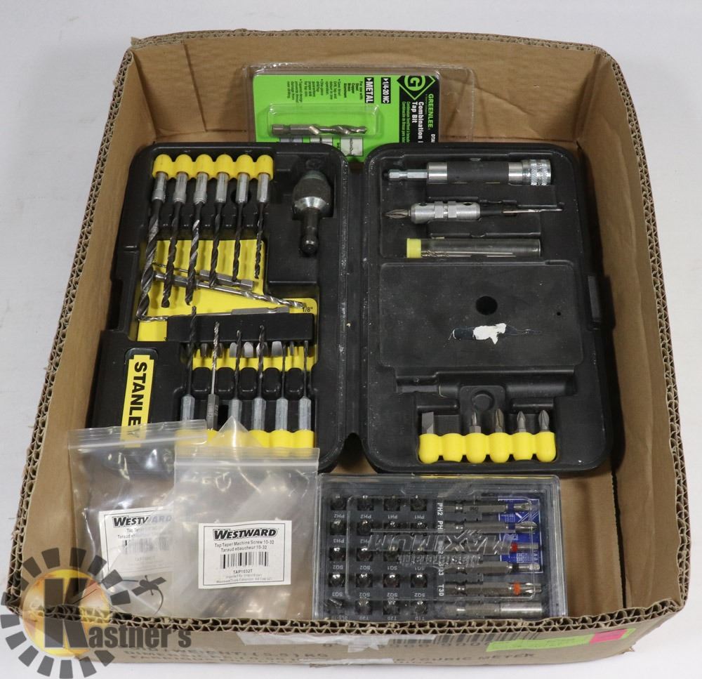 BOX W/STANLEY BIT SET, MASTERCRAFT BIT
