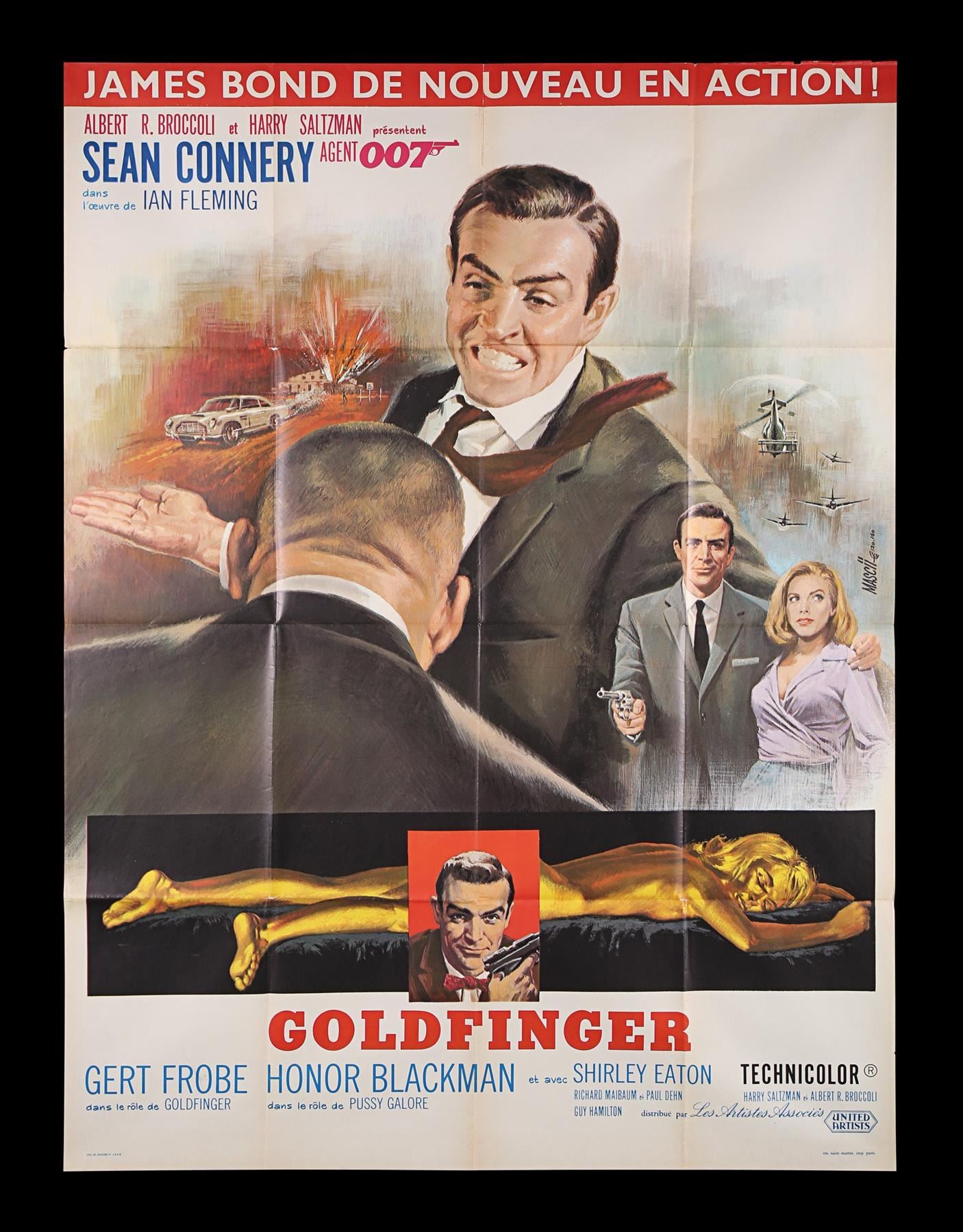 GOLDFINGER (1964) - French Grande Affiche, 1964