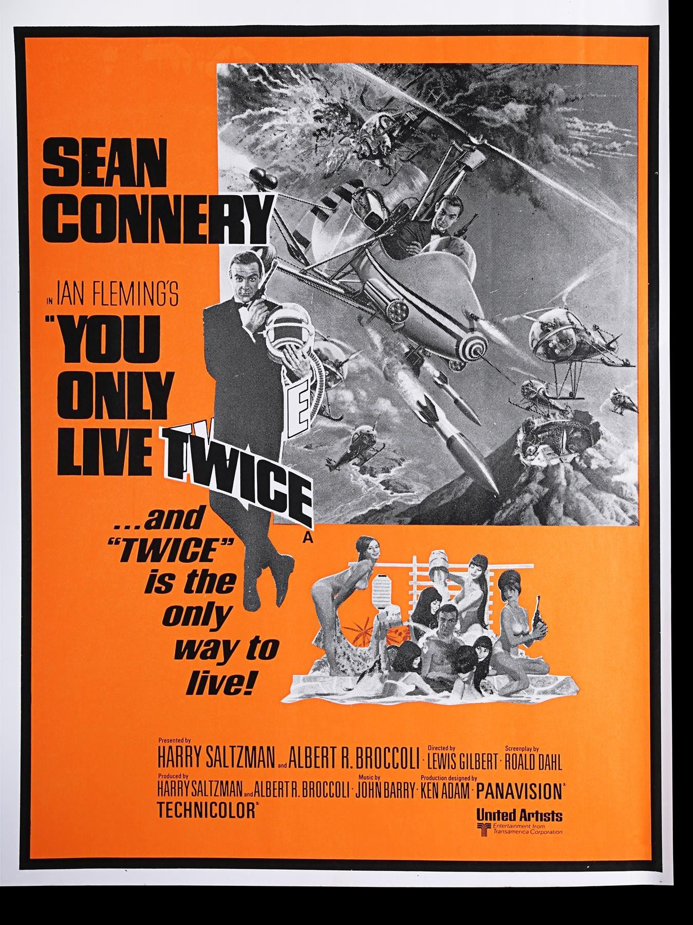 THUNDERBALL (1965) / YOU ONLY LIVE TWICE (1967) - UK Quad Double-Bill ...