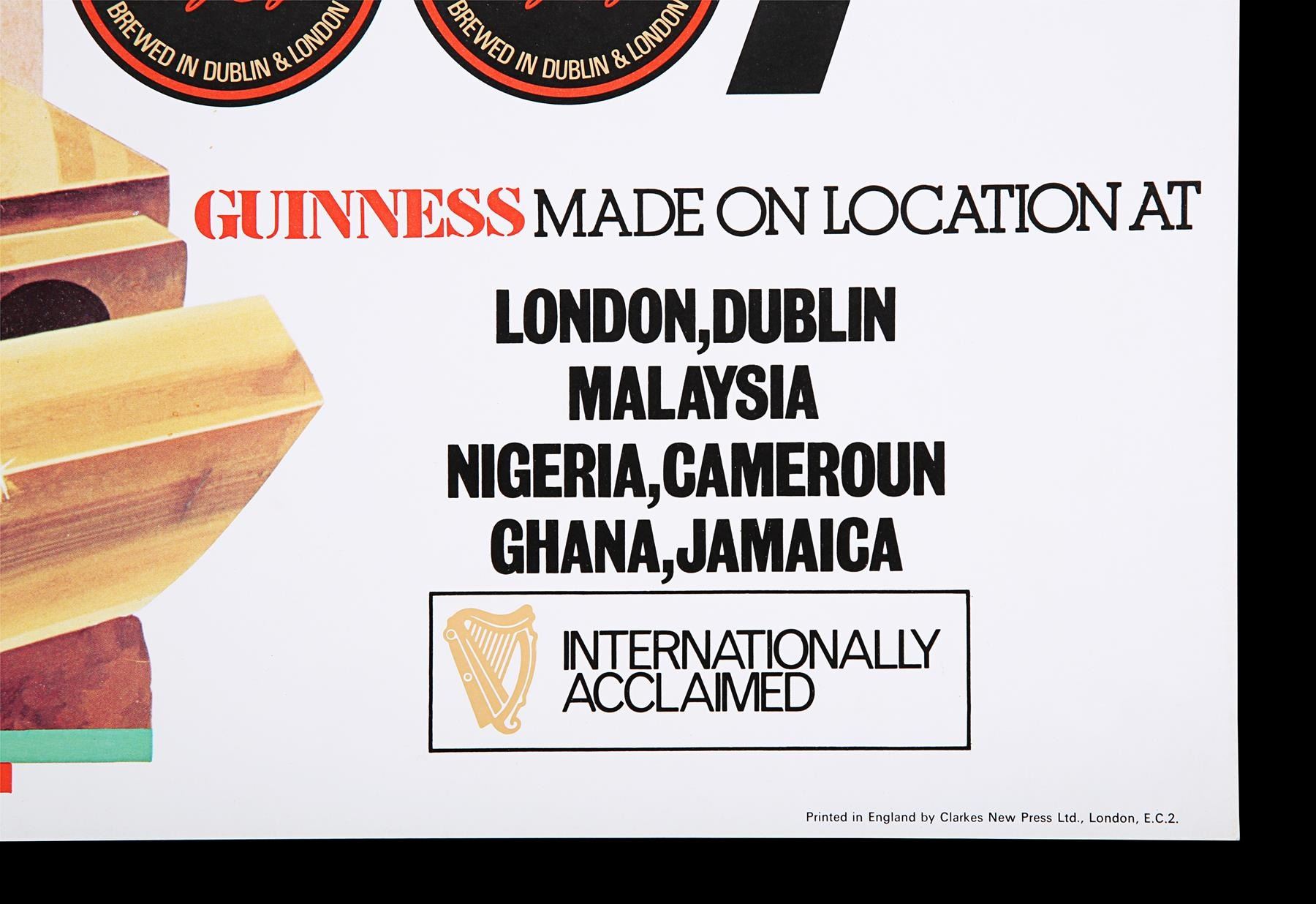 THE MAN WITH THE GOLDEN GUN (1974) - UK Crown "Guinness" Poster, 1974
