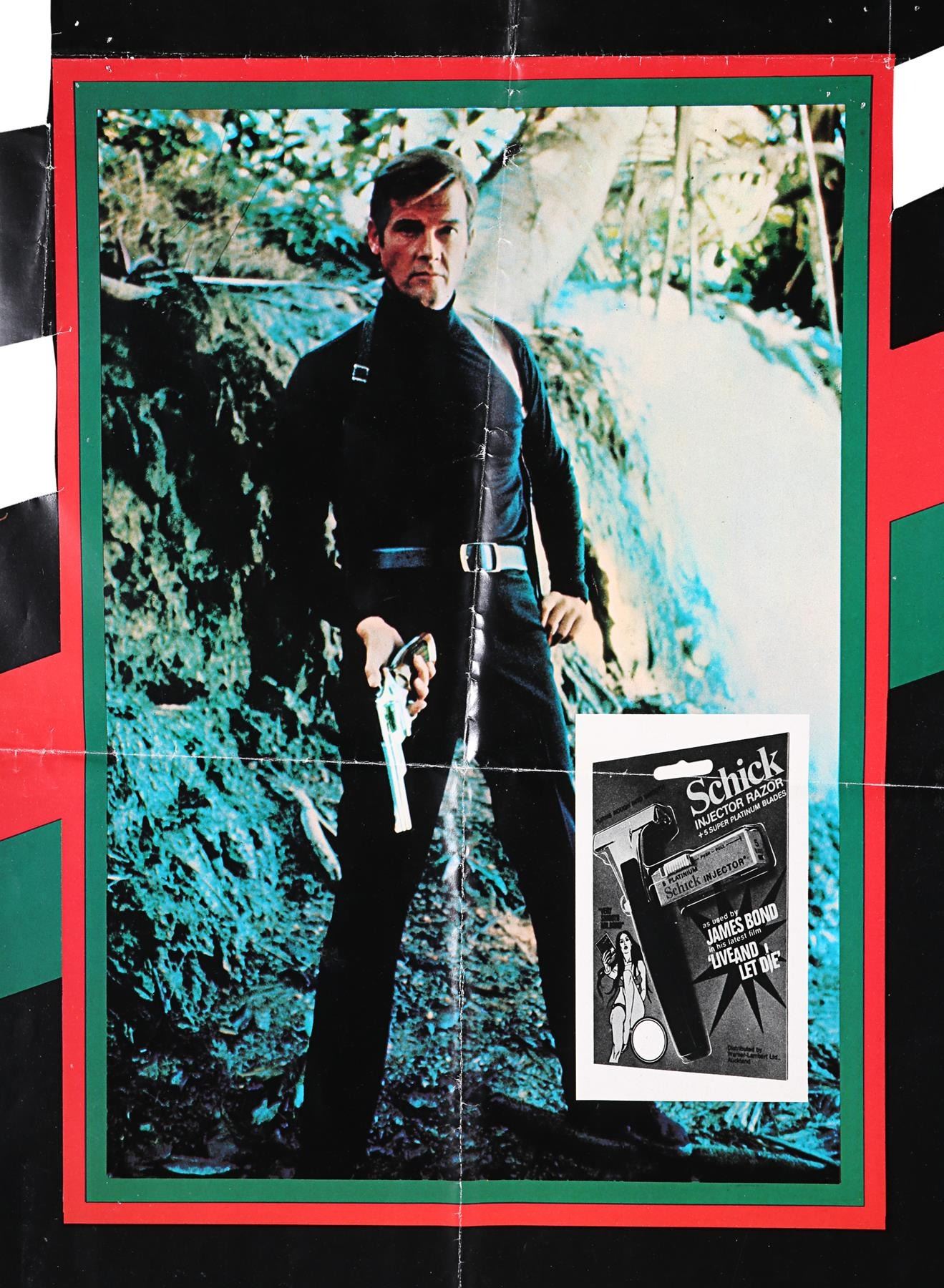 LIVE AND LET DIE (1973) - US "Schick" Promo Poster, 1973