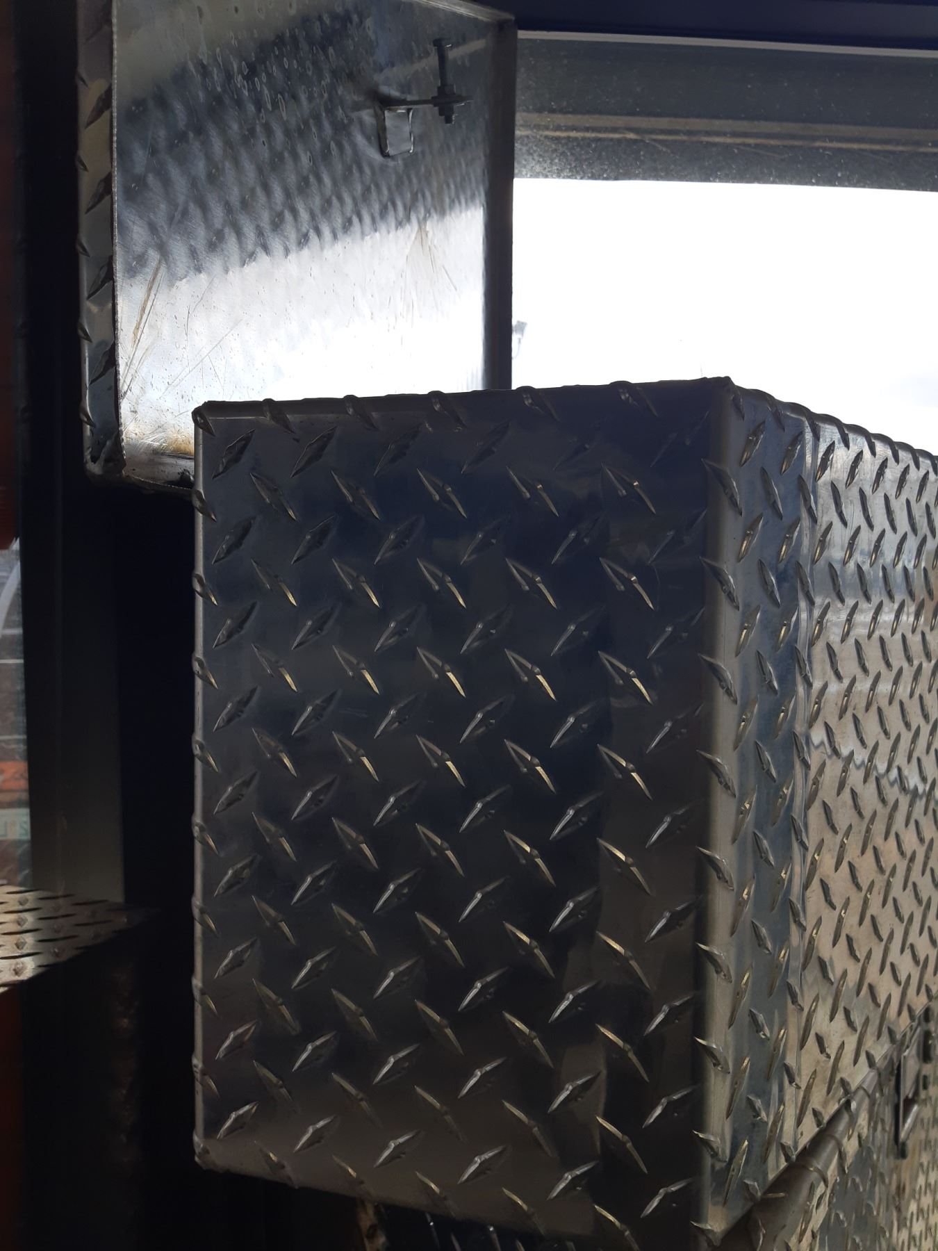 2 H & H Checker Plate Trailer Storage Boxes