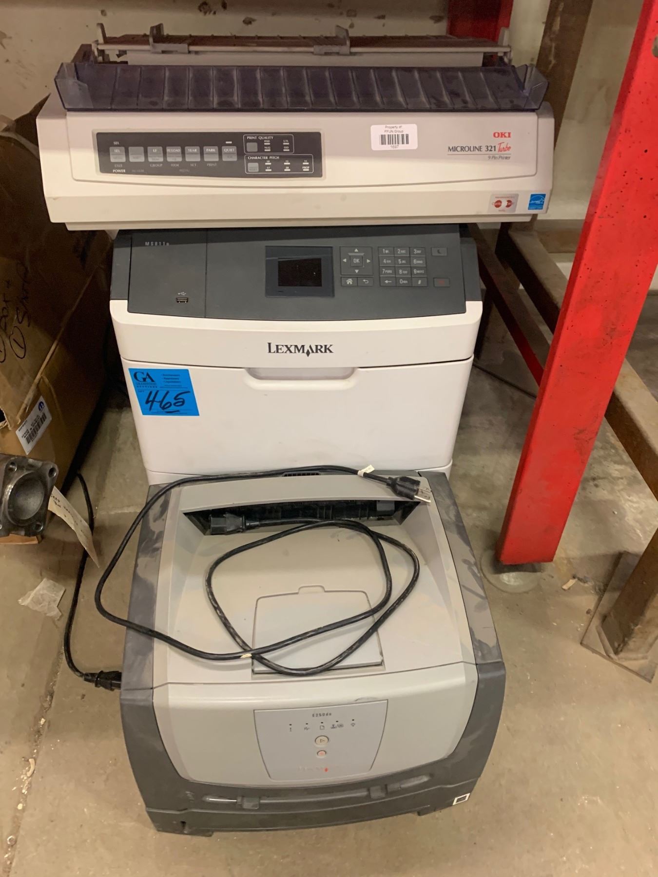 2 Photo Copier & Fax Machines (Lexmark & Microline 321 9 Pin Turbo Printer)