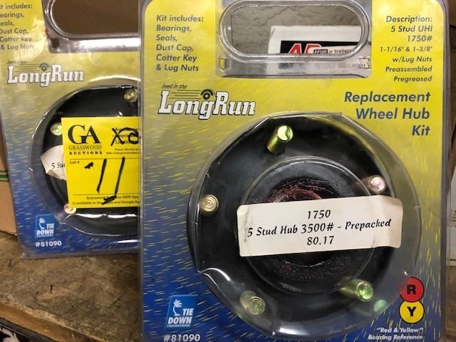 2- Long Run replacement wheel hub kits (1750); 1- AP products RV lock ...