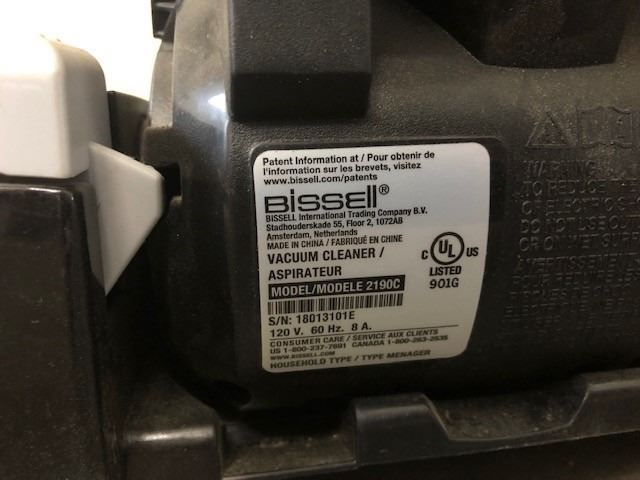 Bissell Powerforce Turbo vacuum model 2190C; Jobmate 15L 6A wet/dry vac