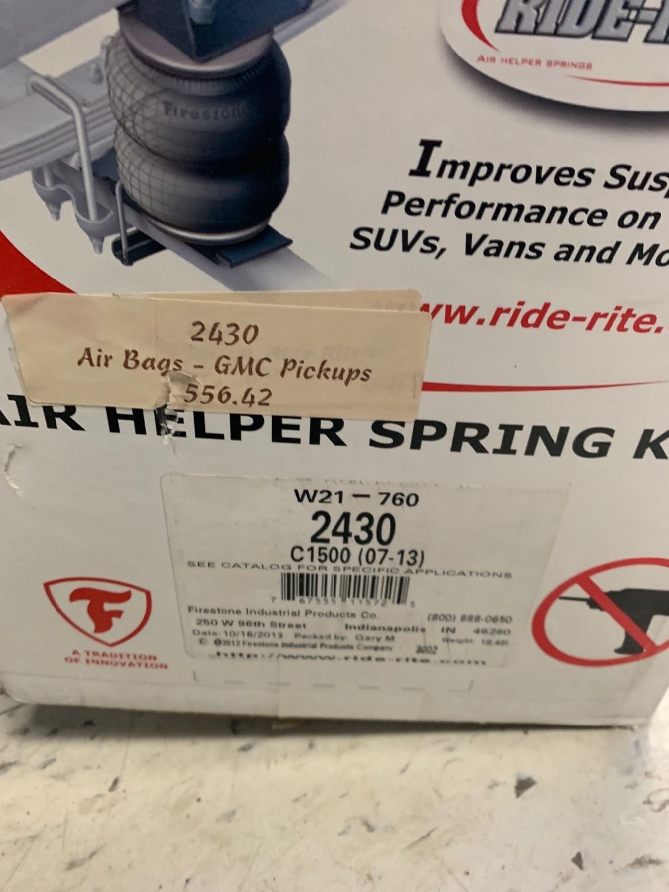 Firestone W21-760-2430 Ride Rite Air Spring System