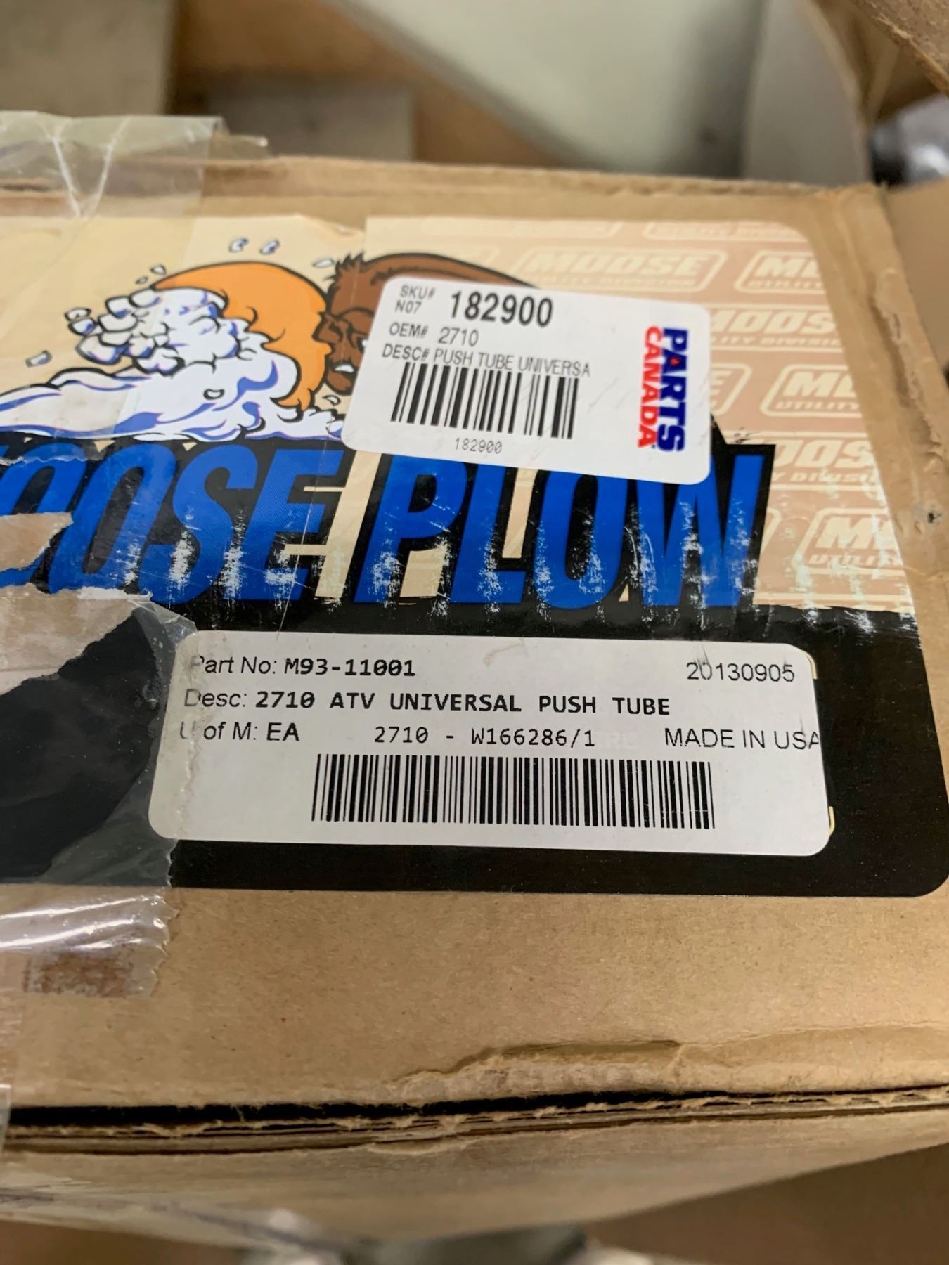 Moose Plow Mount Push Tube 93-Series 11001 - M93-11001