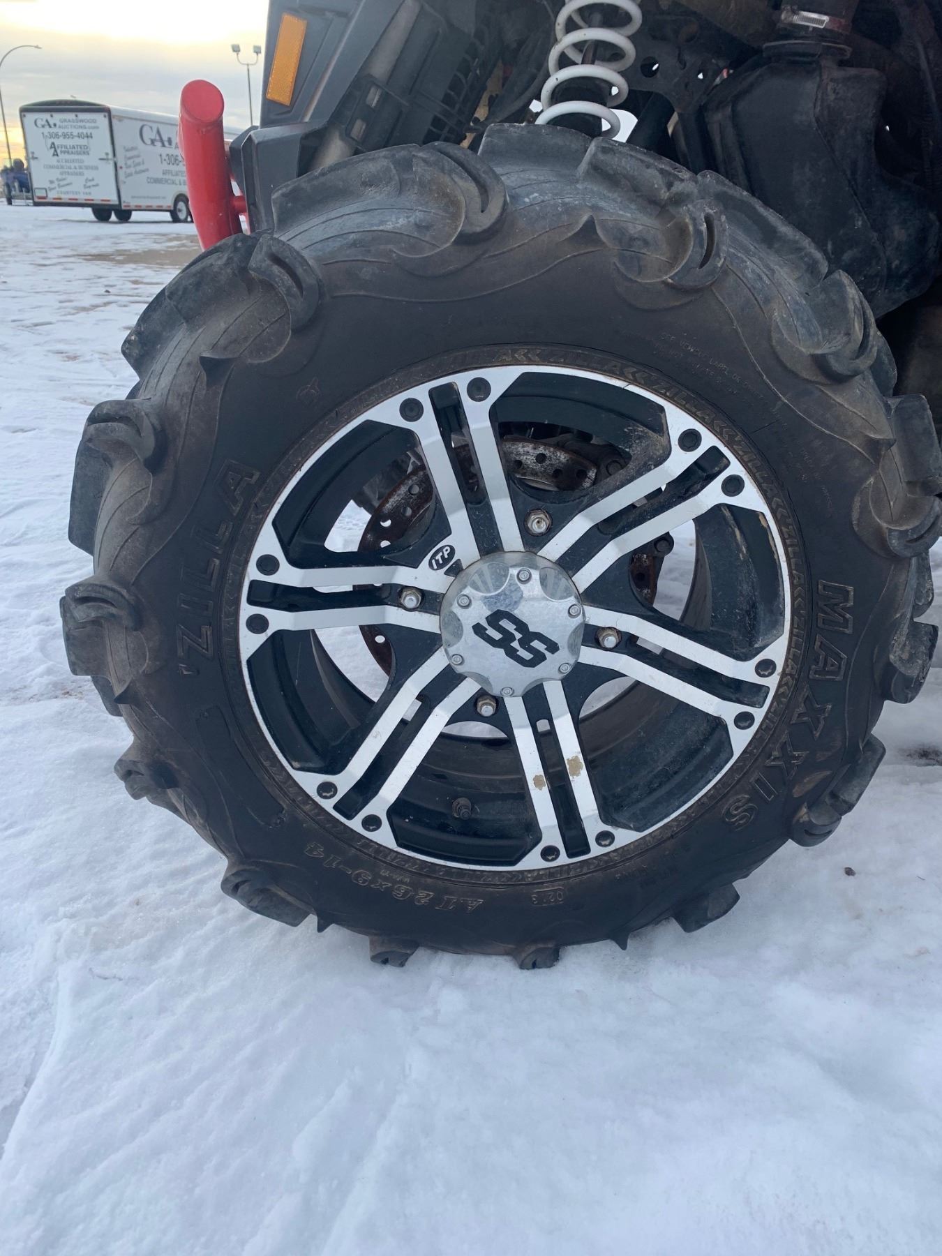 Polaris Scrambler 850 ho. Aftermarket wheel and tire package No keys ...