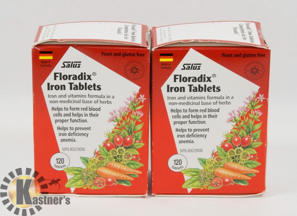 LOT OF 2 SALUS FLORADIX IRON TABLETS