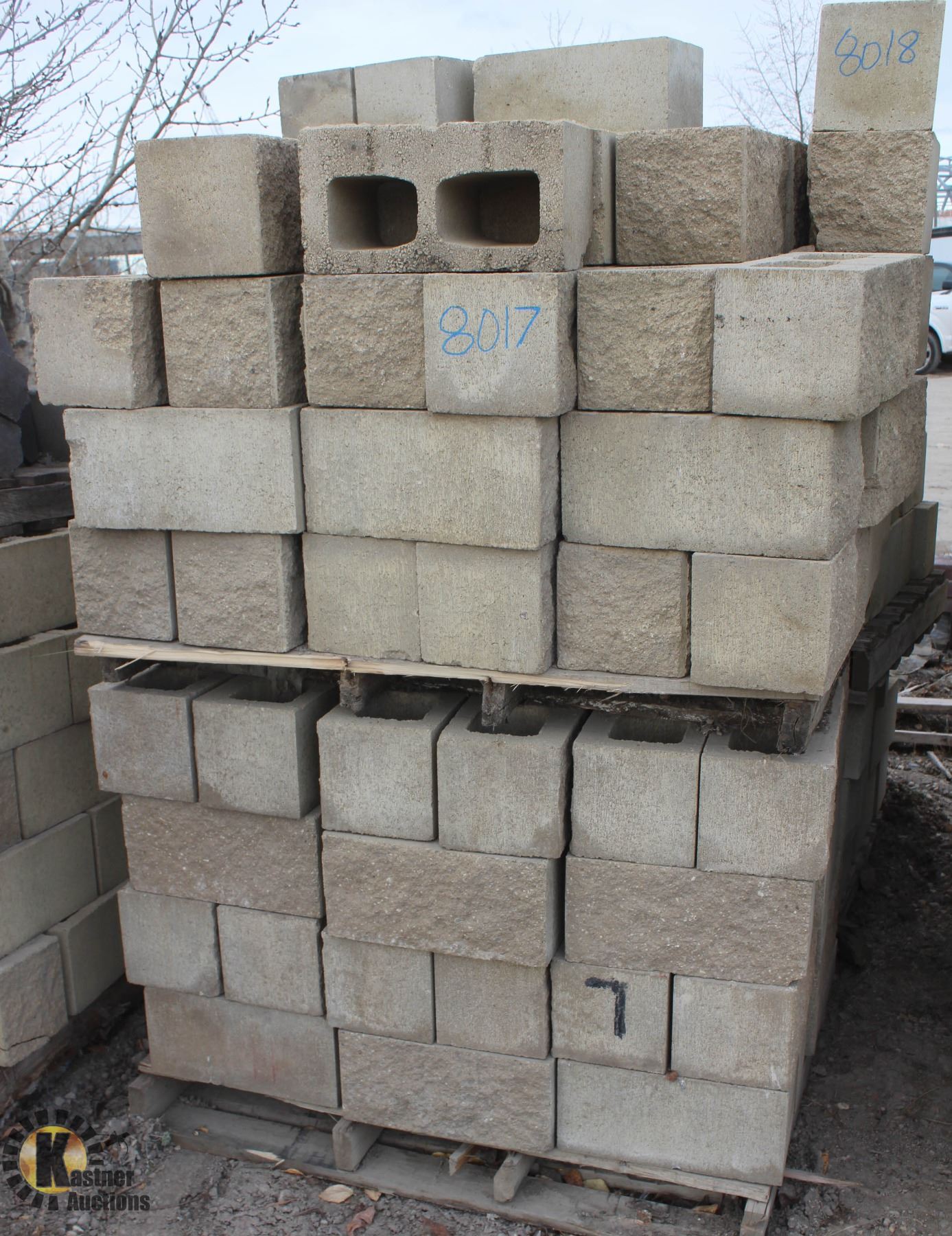 PALLET OF SANDSTONE SPLIT FACE CORNER BLOCKS