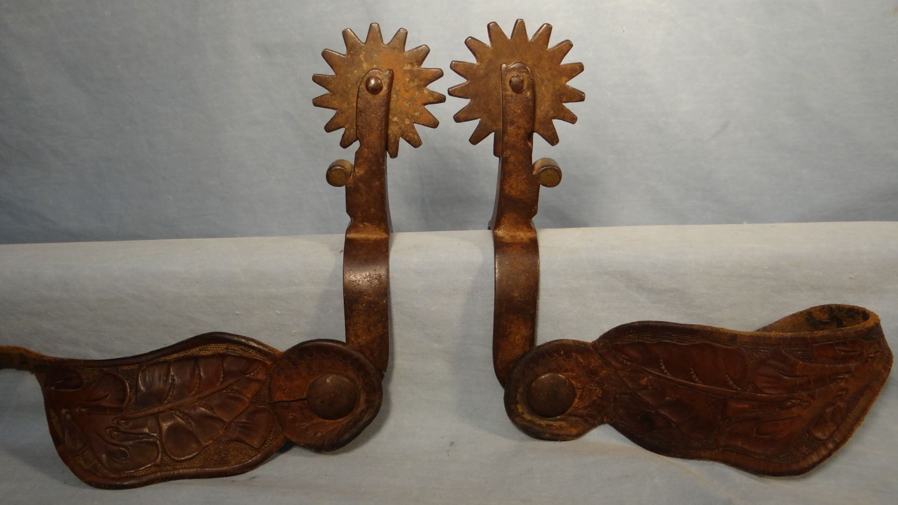 Canon City, Colorado prison-made spurs, 15 pt. rowels