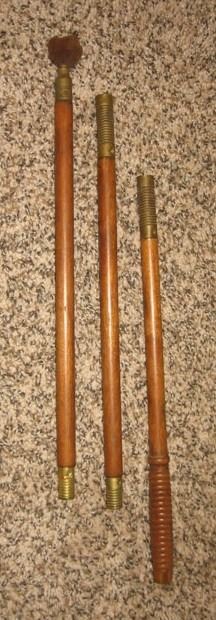 Brady leather shotgun shell bag, like new and 3-piece wooden shotgun ...