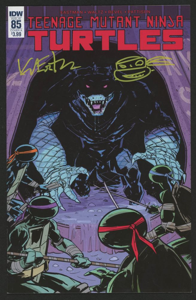 Kevin Eastman Signed Teenage Mutant Ninja Turtles Original Comic Book with Hand-Drawn Turtles Sketch