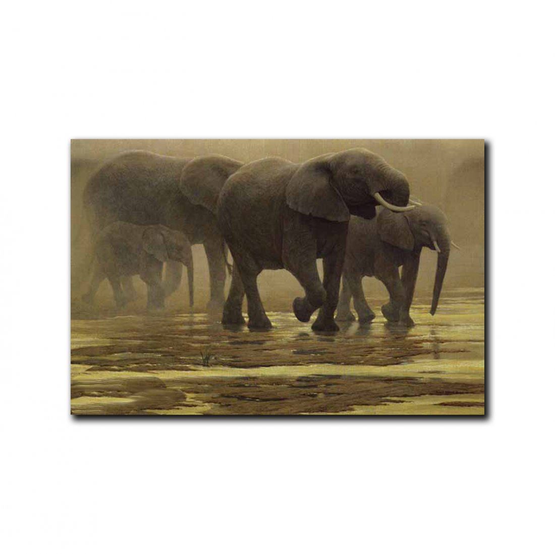 Robert Bateman's "By The River- Elephants" Showstopper