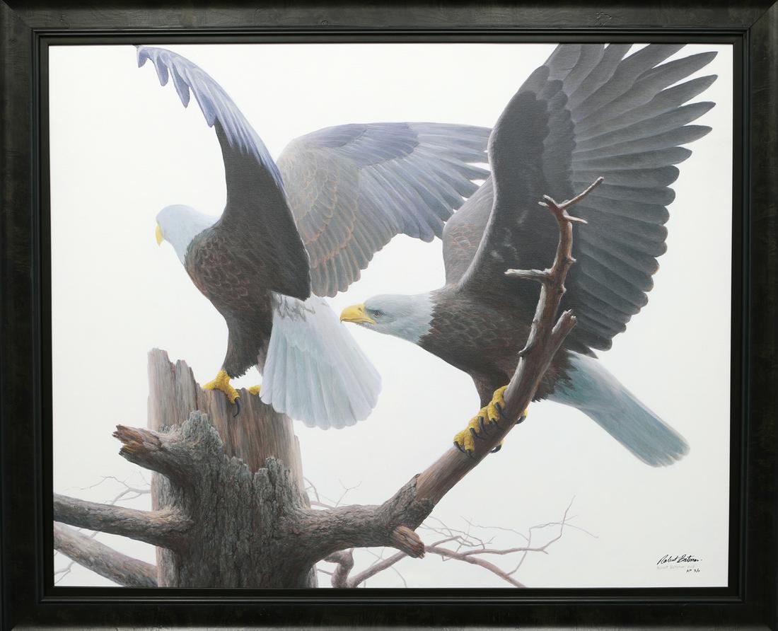 Robert Bateman's "Landings - Bald Eagles" LE Canvas