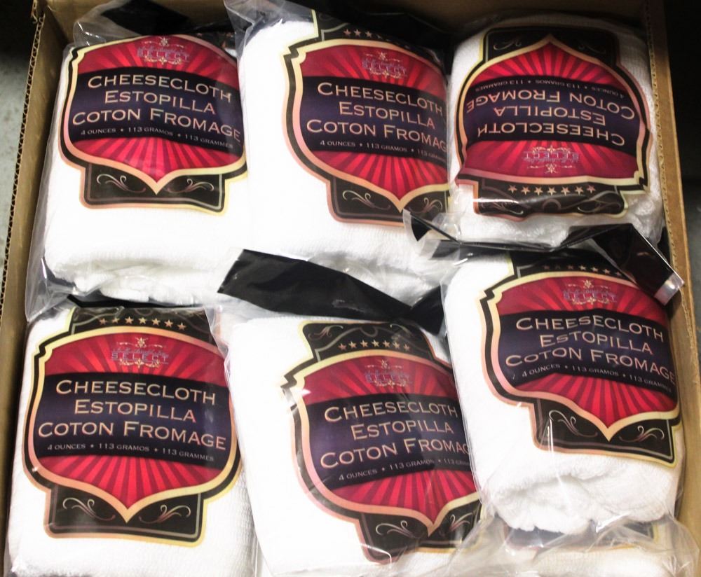 CASE OF 24 BAGS CHEESE CLOTH, 4 OUNCE BAGS - Kastner Auctions