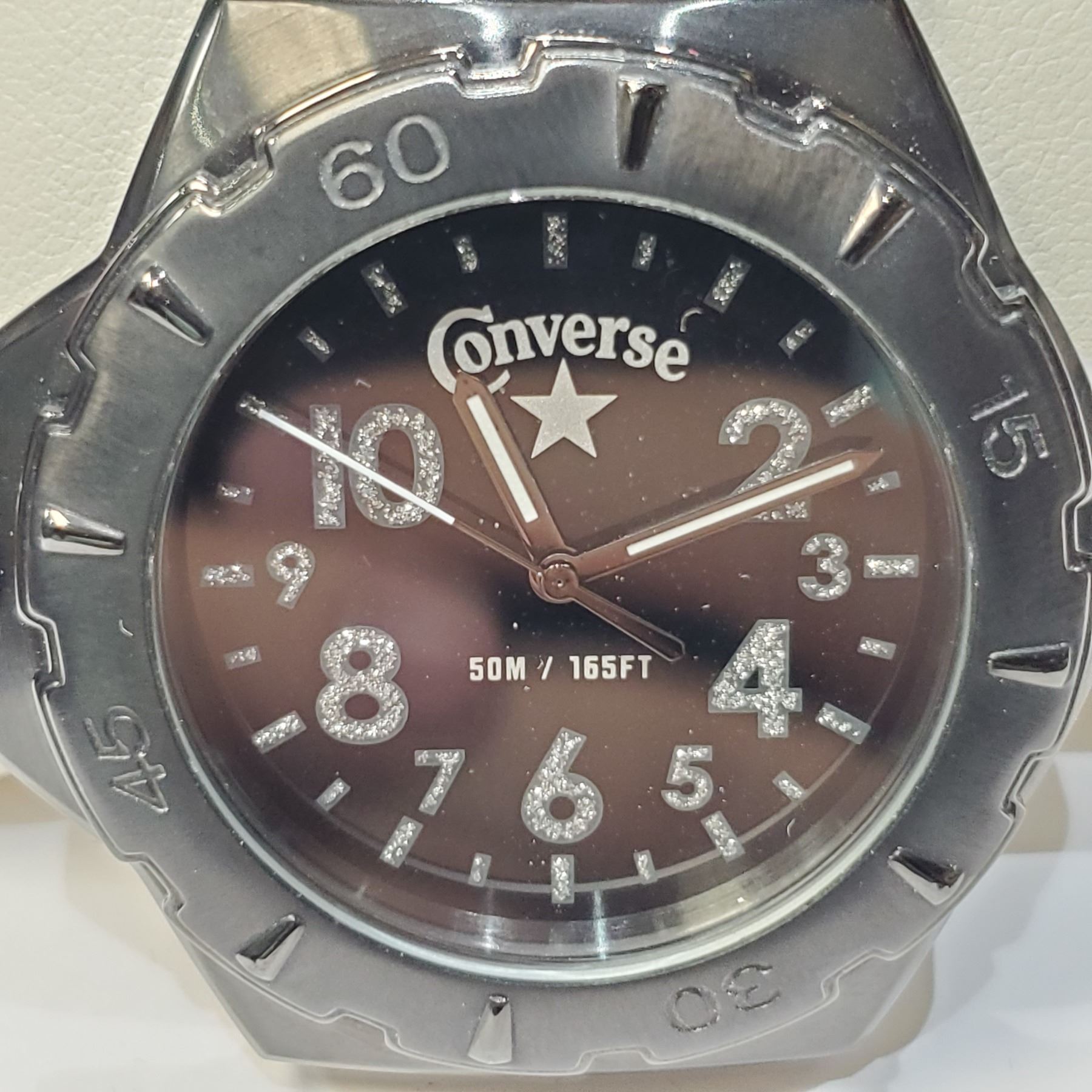 14) STAINLESS STEEL CONVERSE WATCH