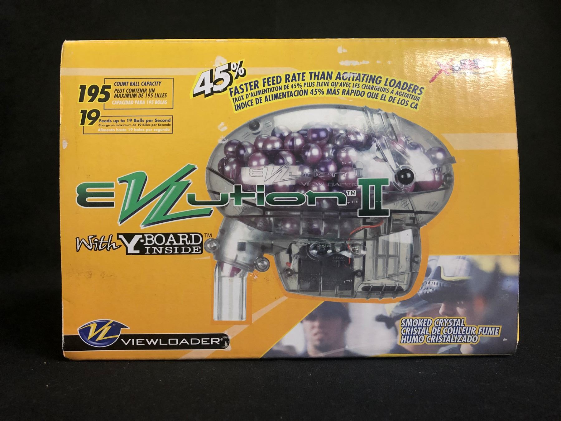 Evolution II Paintball Gun Speed Loader Y Board 195 Ball Feed