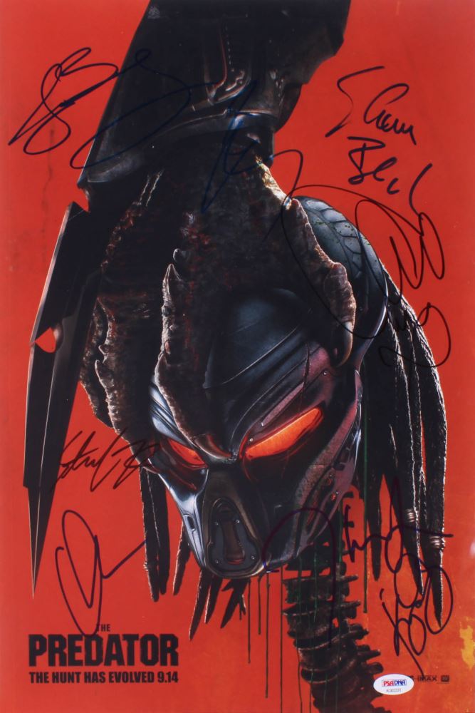 The Predator 12.25x18 Photo Signed by (8) With Shane Black, Olivia Munn ...
