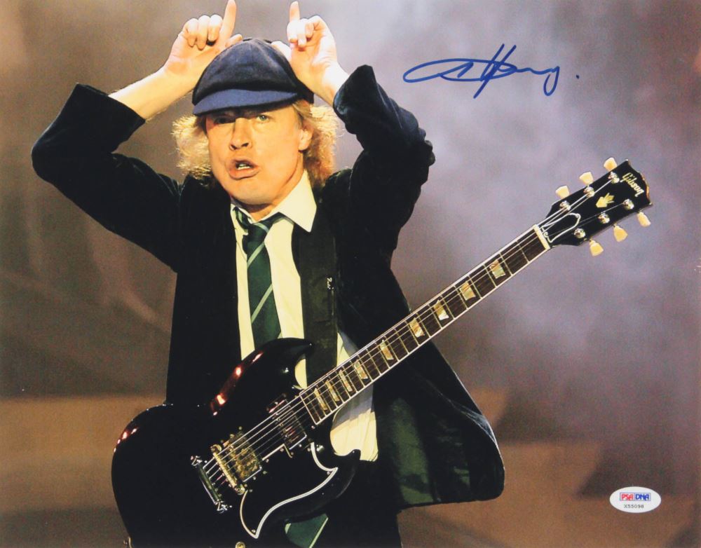 Angus Young Signed 11x14 Photo (PSA Hologram)