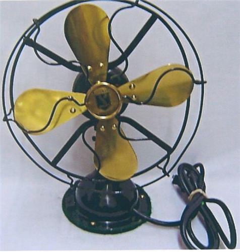 Graybar electric desk fan w/ brass blades