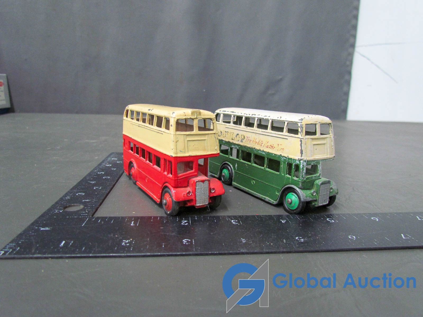 (2) Dinky Meccano Double Decker Buses