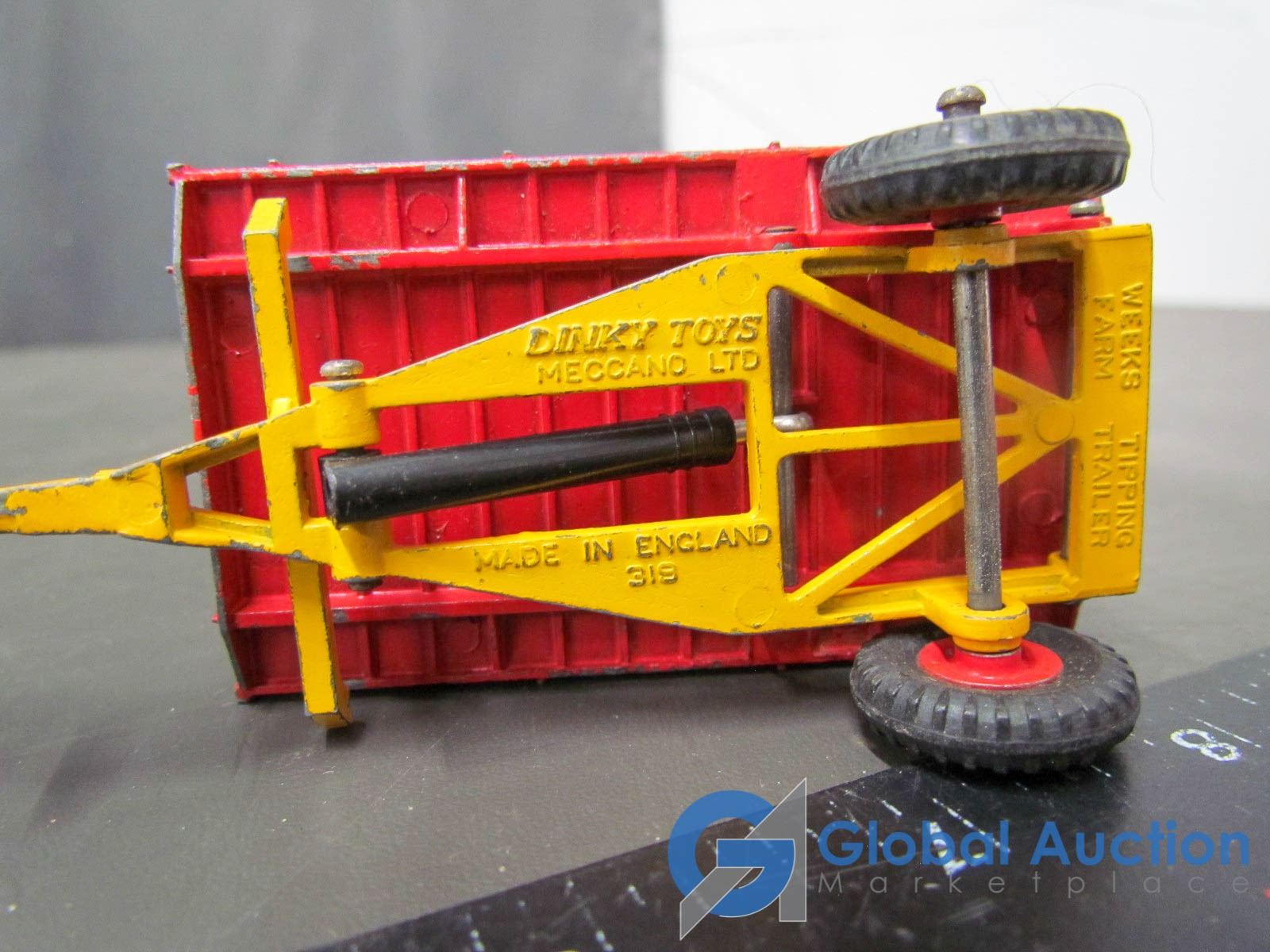 Dinky Massey Harris Tractor & Dump Box Trailer