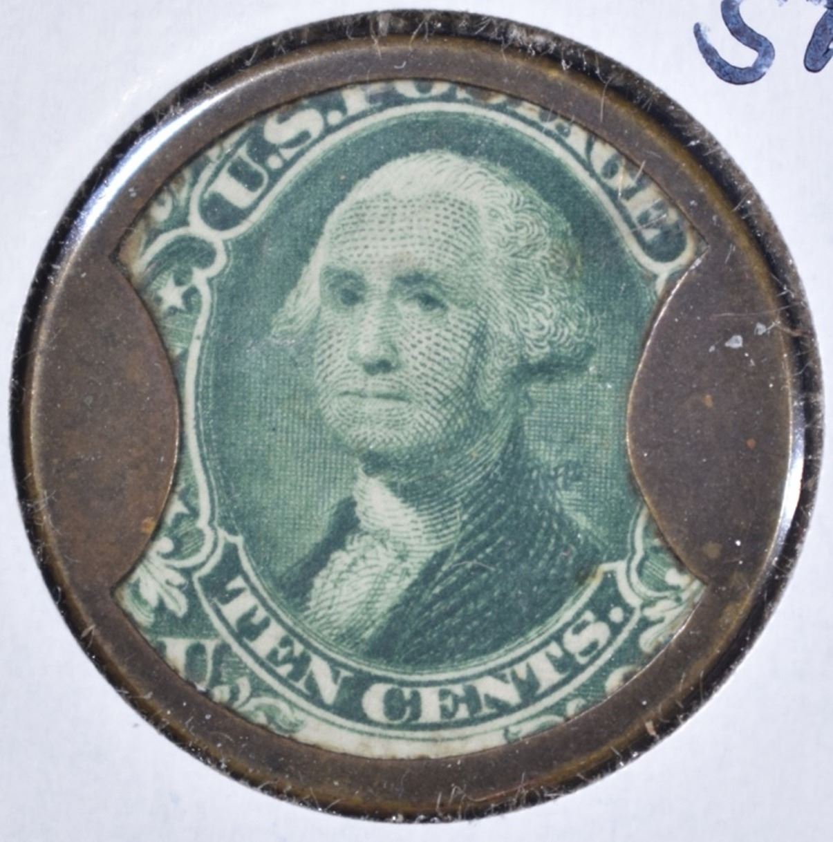 ENCASED POSTAGE STAMP
