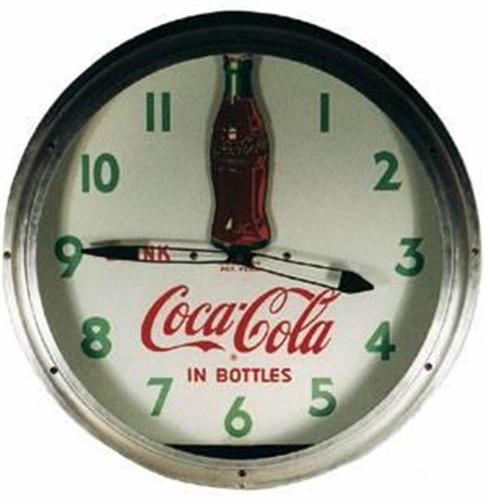 Coca-Cola rare clock neon rocking bottle antique