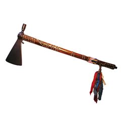 Crow Pipe Tomahawk w/ Beadwork c. 1870 RARE