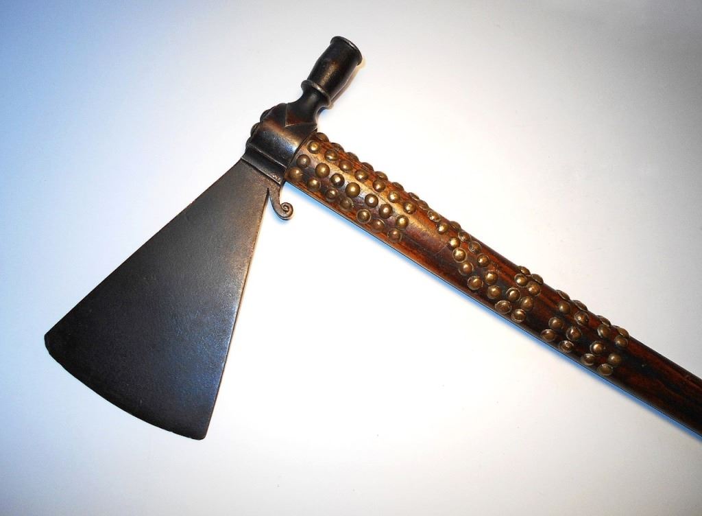 Crow Pipe Tomahawk w/ Beadwork c. 1870 RARE