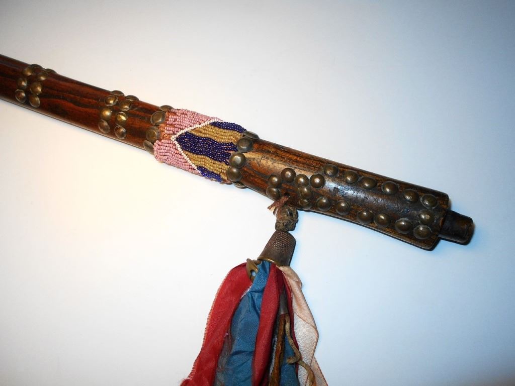 Crow Pipe Tomahawk w/ Beadwork c. 1870 RARE