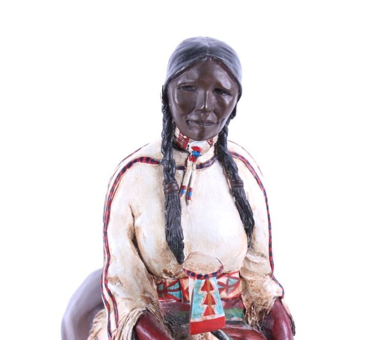 Pat Mathiesen Original Bronze "Crow Fair" RARE