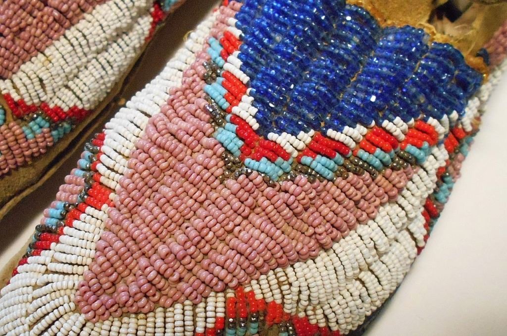 Comanche Beautifully Beaded Moccasins c. 1870-1880