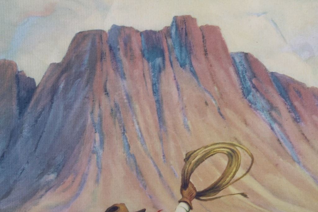 Till Goodan Westward Ho Cowboy Lithograph