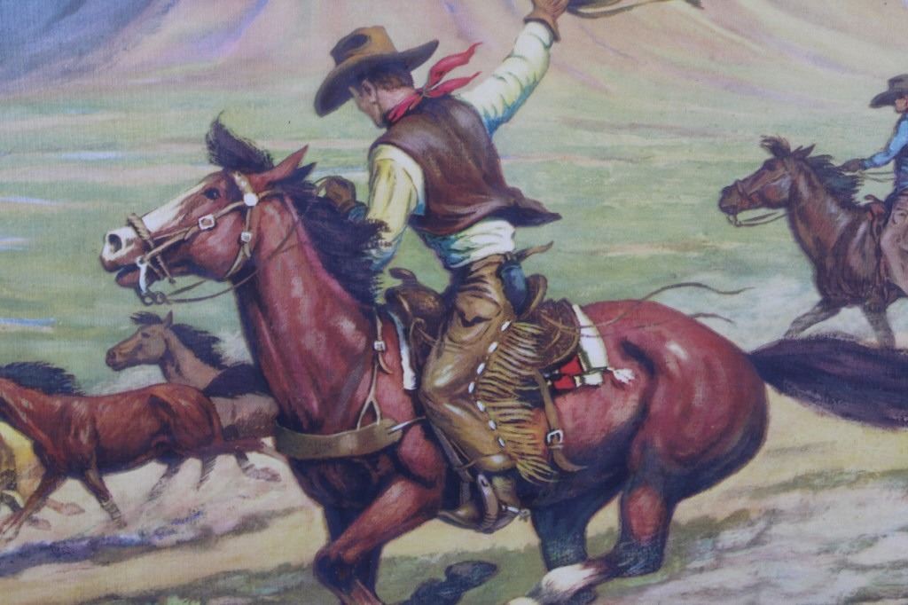 Till Goodan Westward Ho Cowboy Lithograph