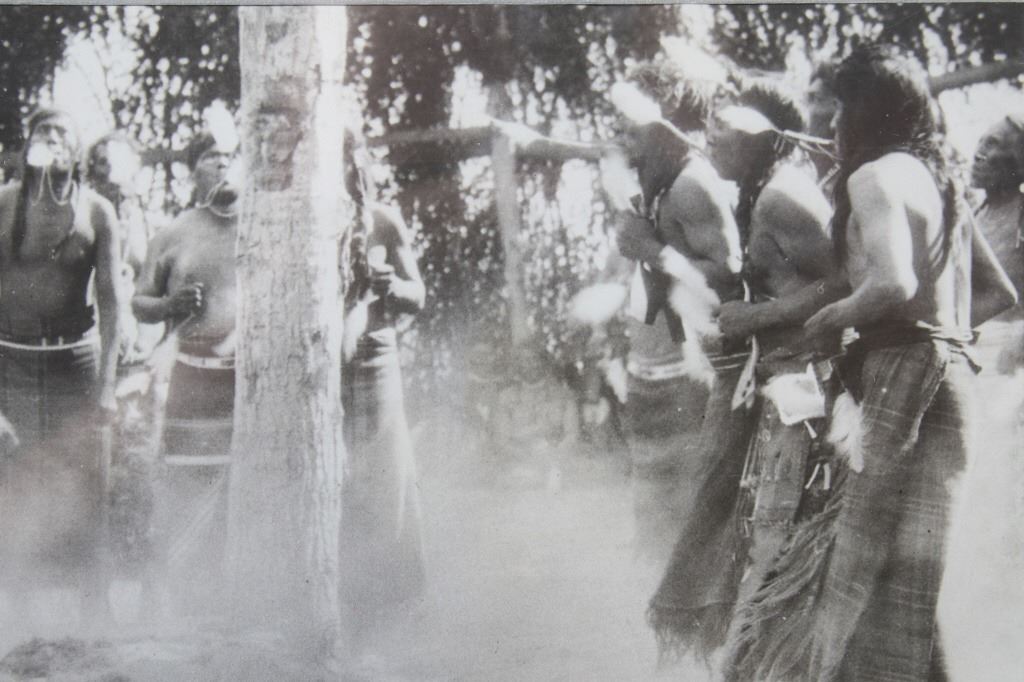 Early 1900's Shoshone Sun Dance Framed Photograph