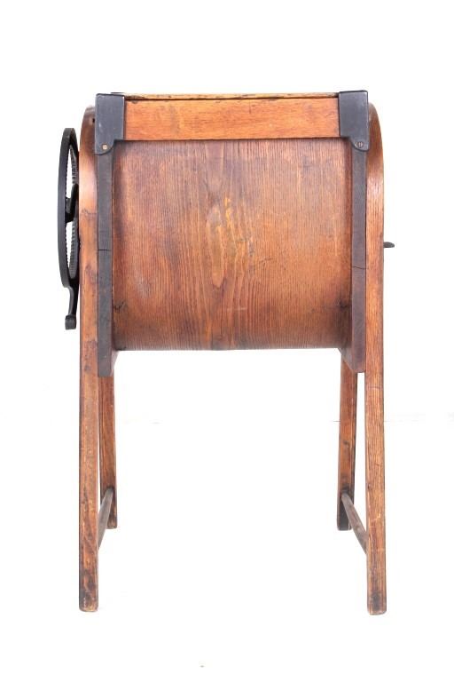 Wooden Hand Crank Primitive Butter Churn