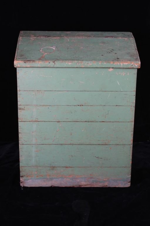 Early 1900s Green Farmhouse Corn Cob Bin