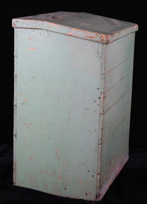 Early 1900s Green Farmhouse Corn Cob Bin