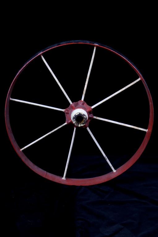 Pair of Early Western Style Wagon Wheel Frames