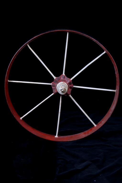 Pair of Early Western Style Wagon Wheel Frames