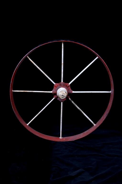 Pair of Early Western Style Wagon Wheel Frames