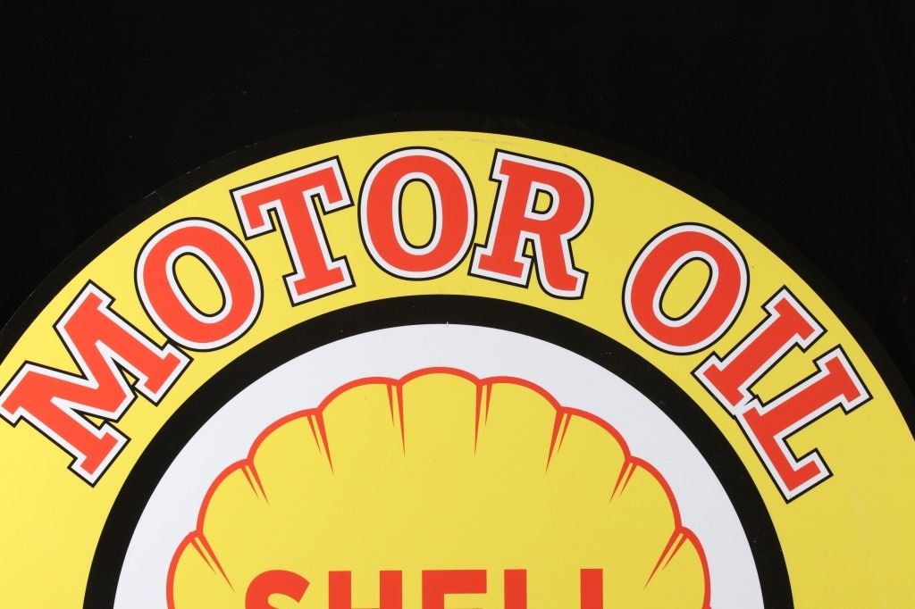 Shell Motor Oil Gasoline Advertising Sign