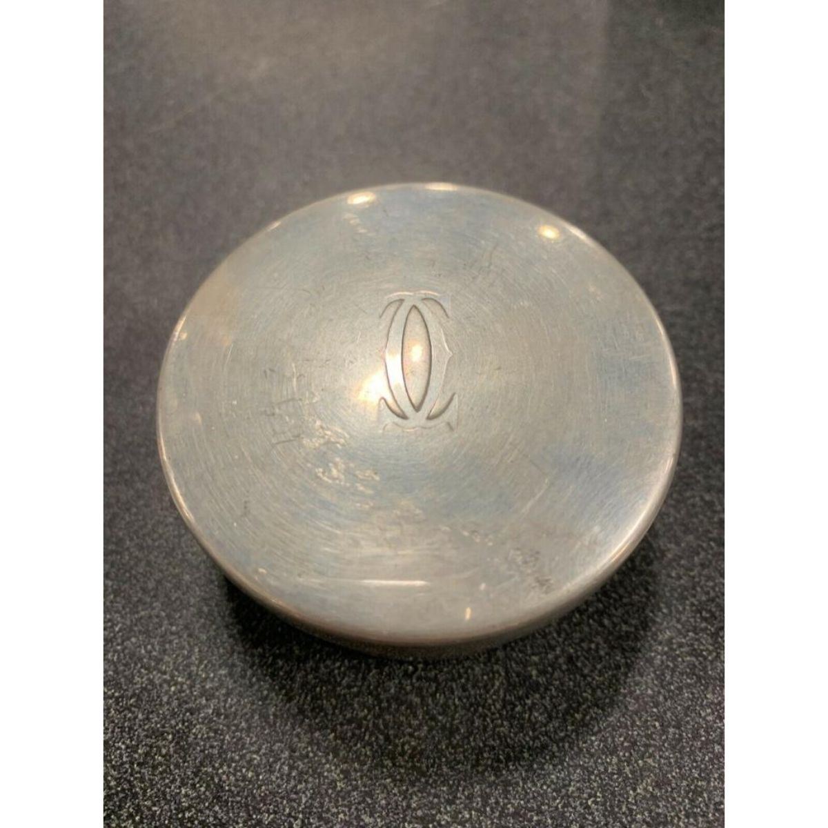 Vintage Cartier Pewter Jewel Trinket Box