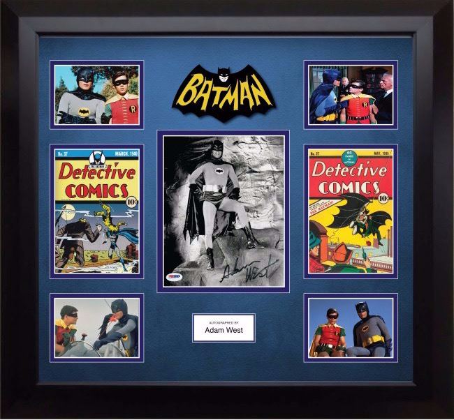 Autographed Batman Photo and comic collage
