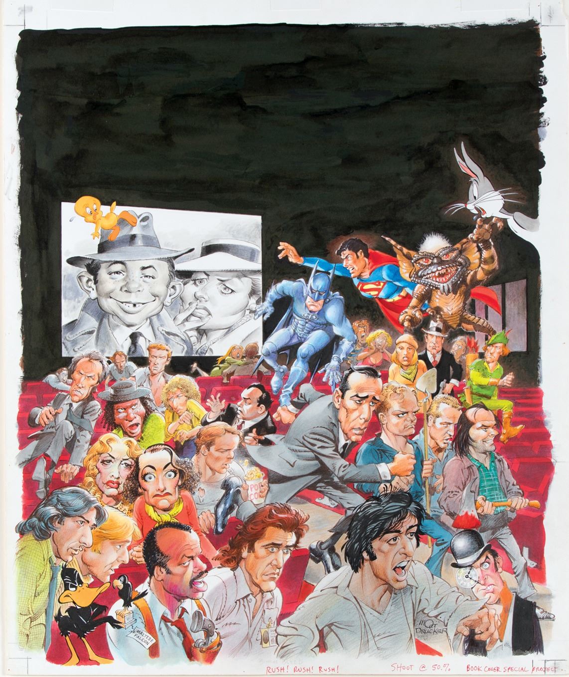 Mort Drucker original cover artwork for MAD About the Movies.